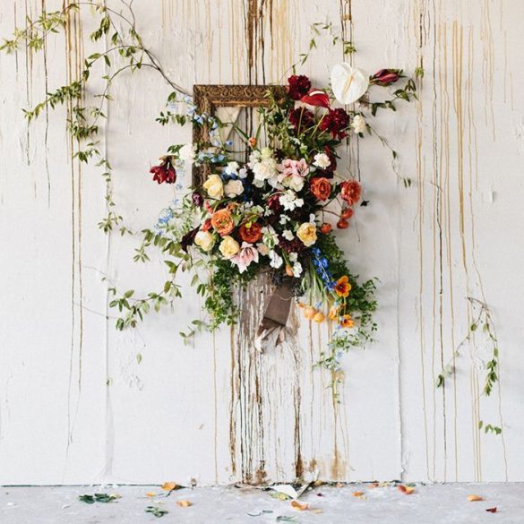 9-floral-wall-installation | PreOwned Wedding Dresses