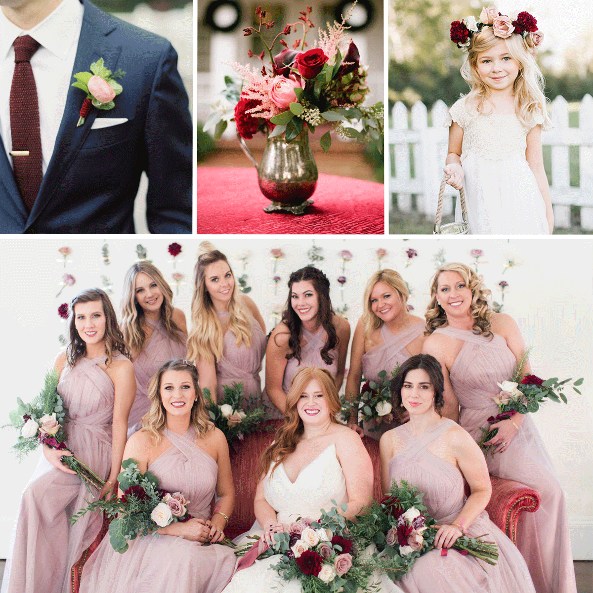 Burgundy & Blush Pink Wedding | PreOwned Wedding Dresses