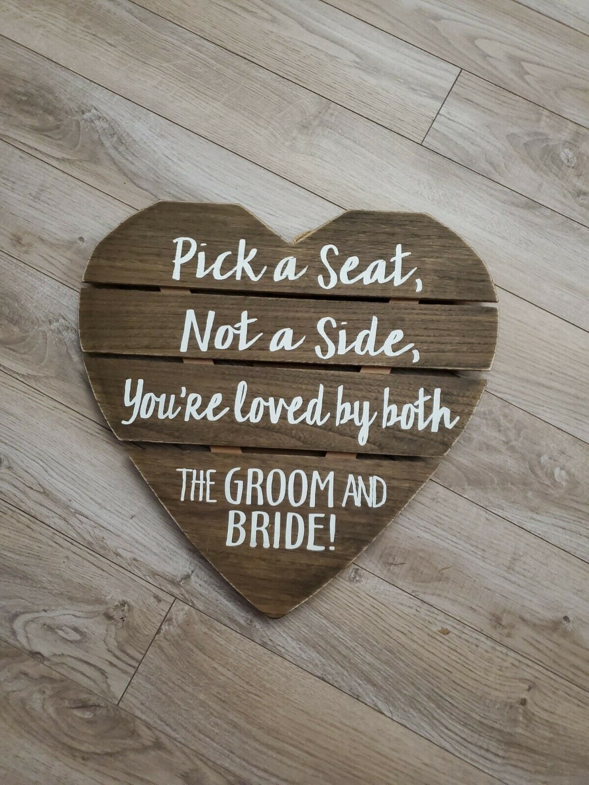 heart shaped wedding sign | PreOwned Wedding Dresses