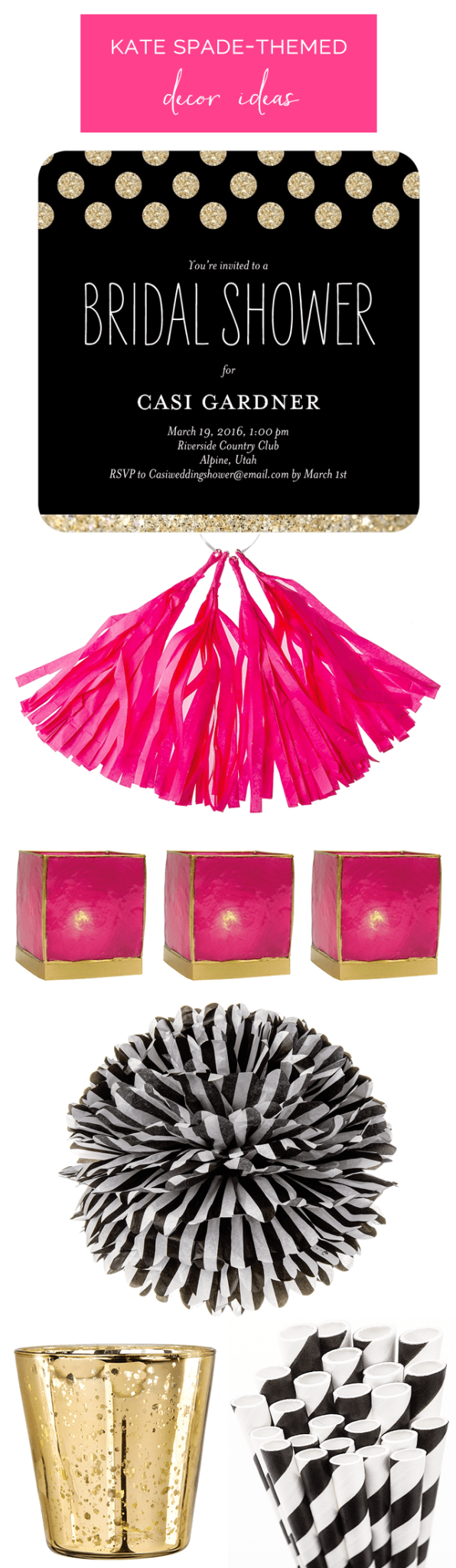 Kate Spade Themed Bridal Shower Decor Ideas | PreOwned Wedding Dresses