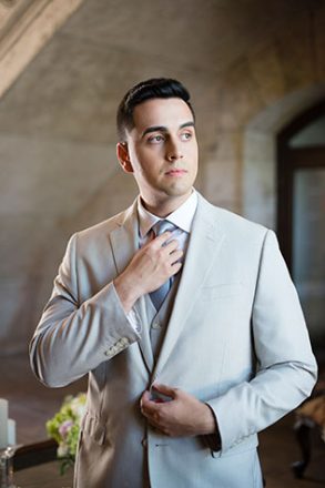 Elegant, vintage details abound in this historic ballroom wedding with ...