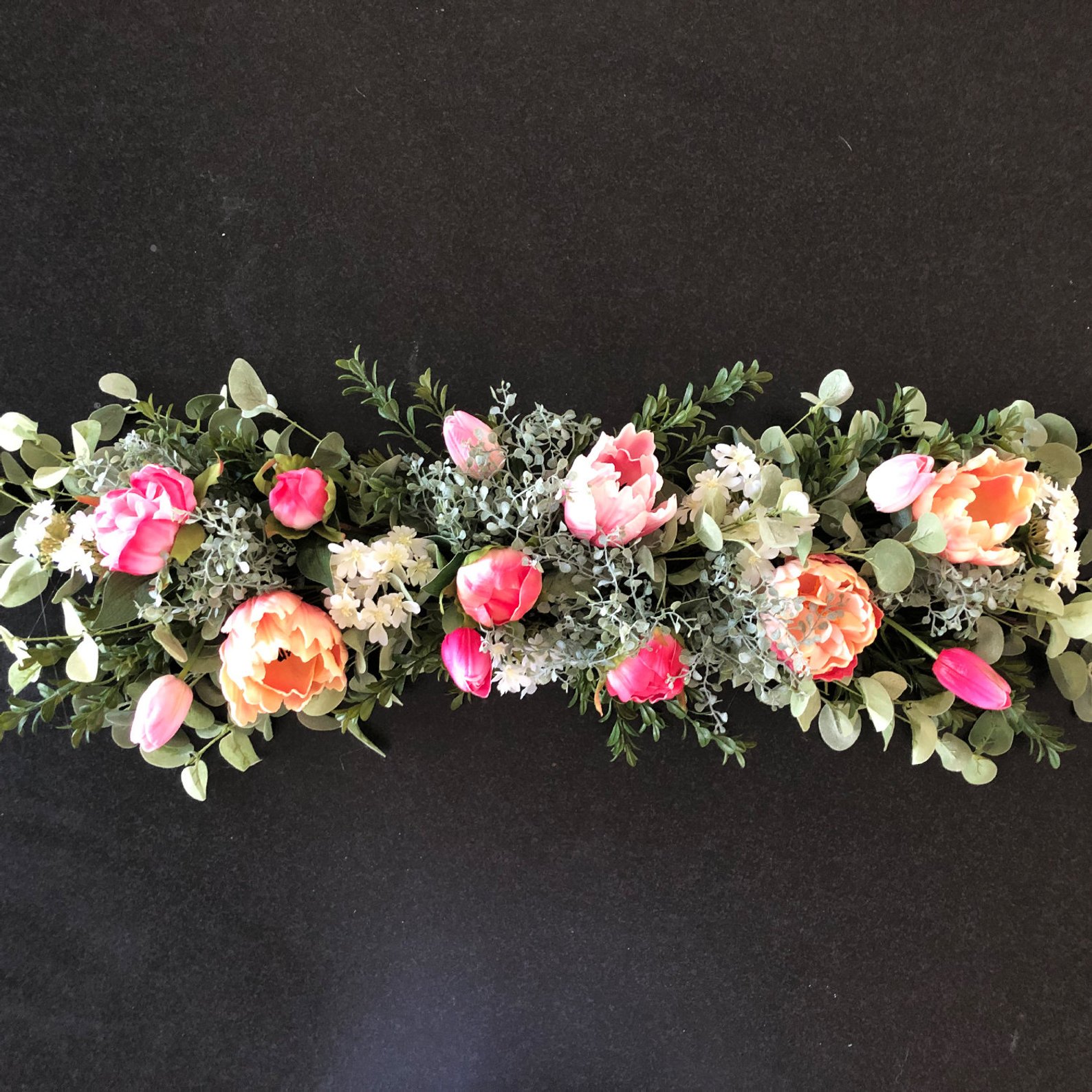 Tulip & Peony Grapevine Spring Garland | PreOwned Wedding Dresses